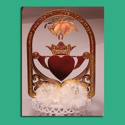 Gold Plated Claddagh Cake Topper - Irish Jewelry | Irish Store ...