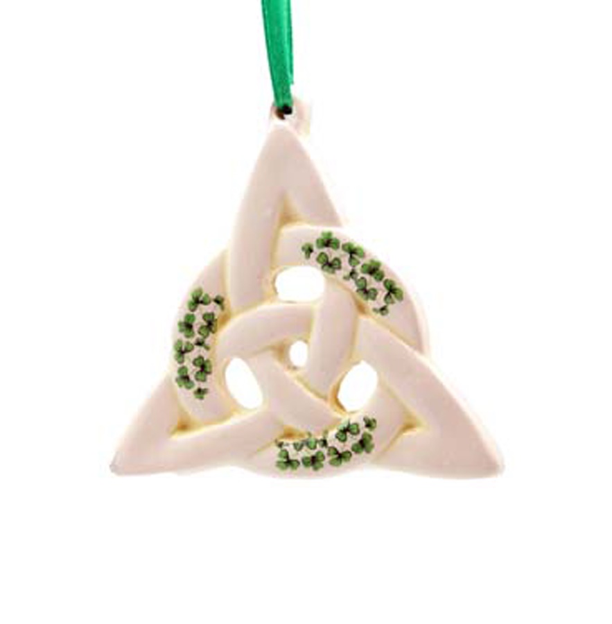 Fine Bone China Hanging Trinity Knot Ornament - Irish Jewelry | Irish ...