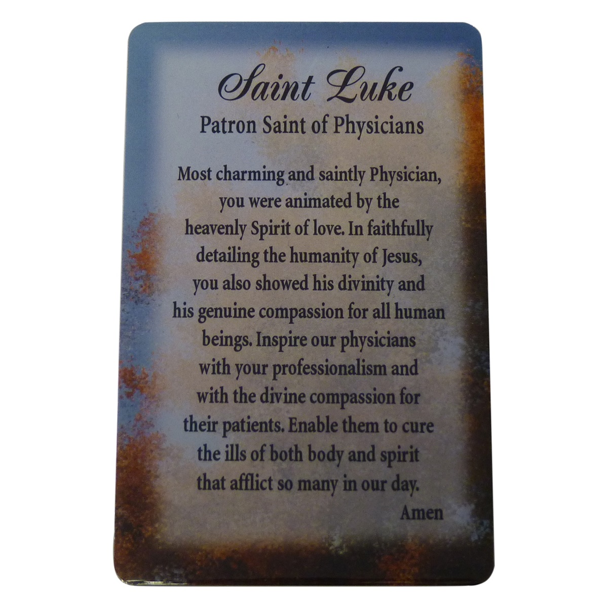 Saint Luke Prayer Card - Irish Jewelry | Irish Store | Tipperary Irish ...