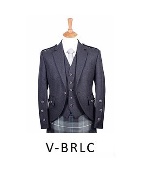 Braemar Jacket and Vest Charcoal Arrochar Tweed - Irish Jewelry | Irish ...