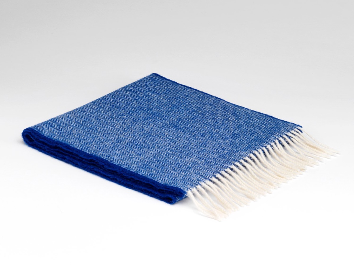 Irish Lambswool Scarf, Royal Blue Herringbone - Irish Jewelry | Irish ...