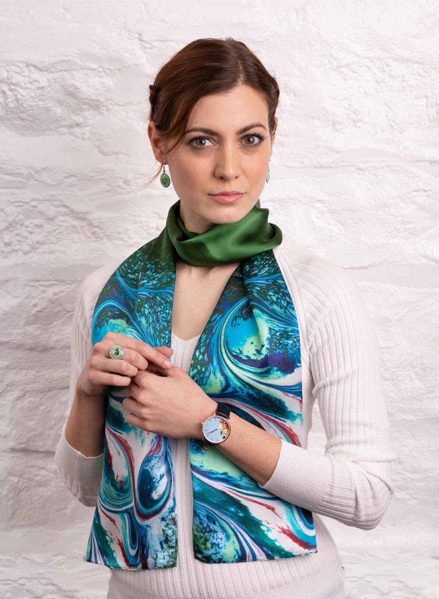Meab Irish Designer Silk Scarf - Irish Jewelry | Irish Store ...