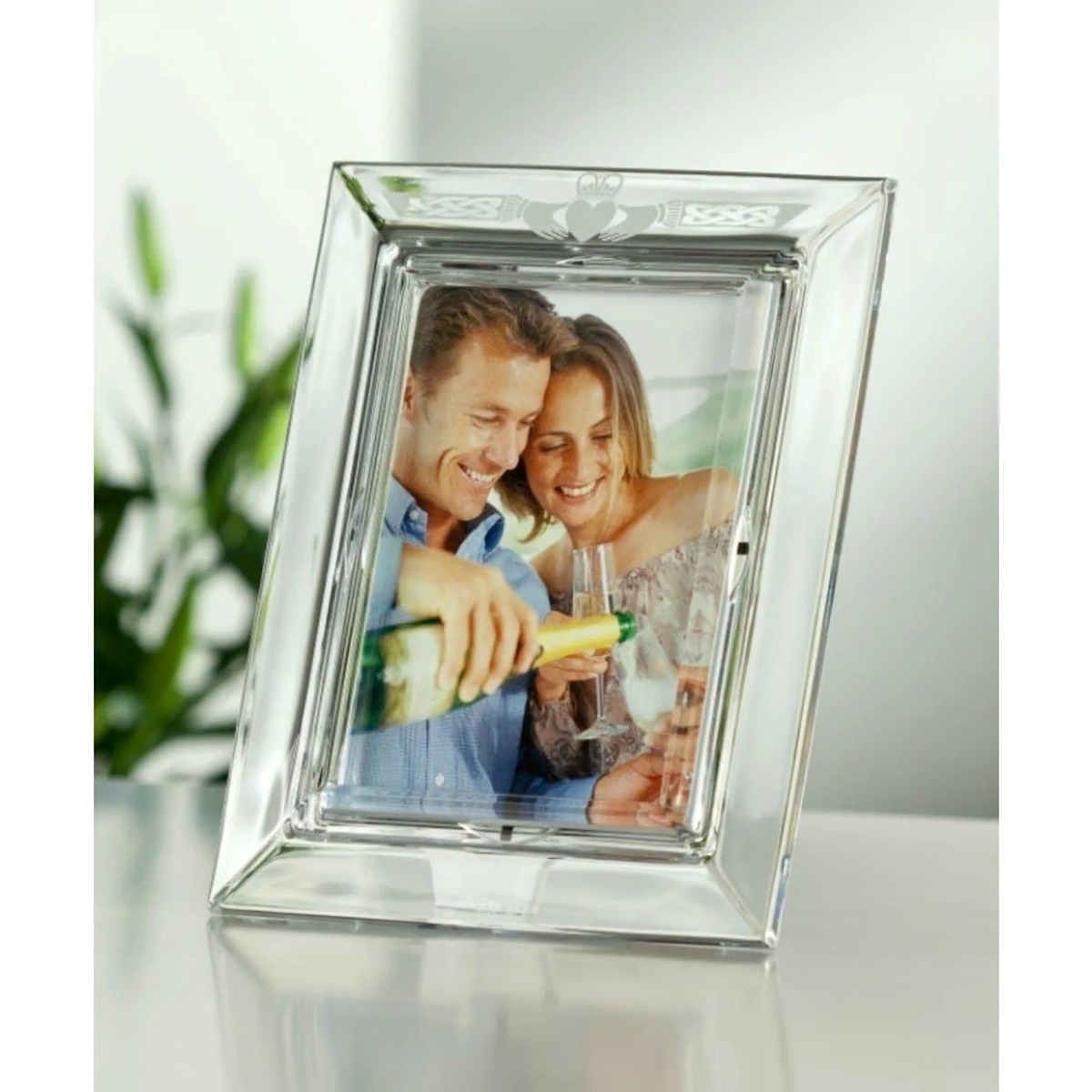 Galway Irish Crystal Claddagh 5 x 7 Photo Frame - Irish Jewelry | Irish ...