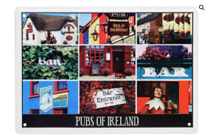 Pubs of Ireland Tin Wall Sign - Irish Jewelry | Irish Store | Tipperary ...