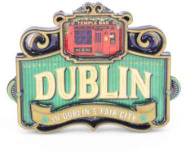 Vintage Dublin Temple Bar Magnet - Green - Irish Jewelry | Irish Store ...
